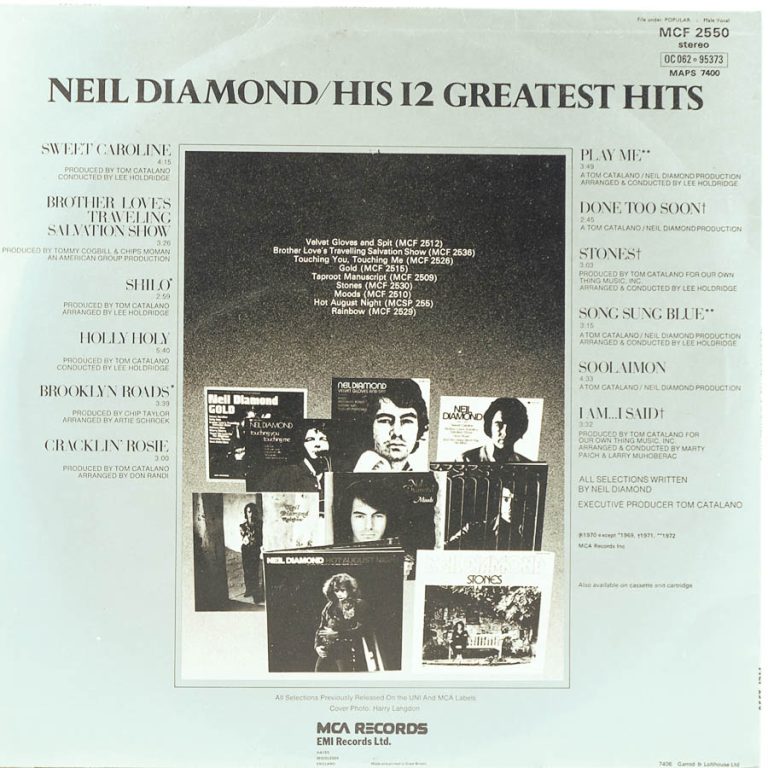 Neil Diamond - His 12 Greatest Hits - Raw Music Store
