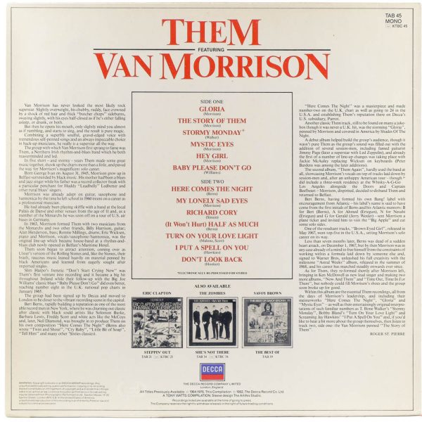 Them Featuring Van Morrison - Them Featuring Van Morrison - Raw Music Store