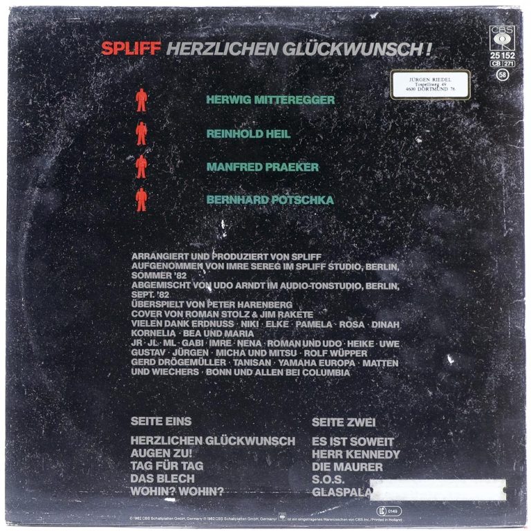 Spliff - Herzlichen Gluckwunsch! - Raw Music Store