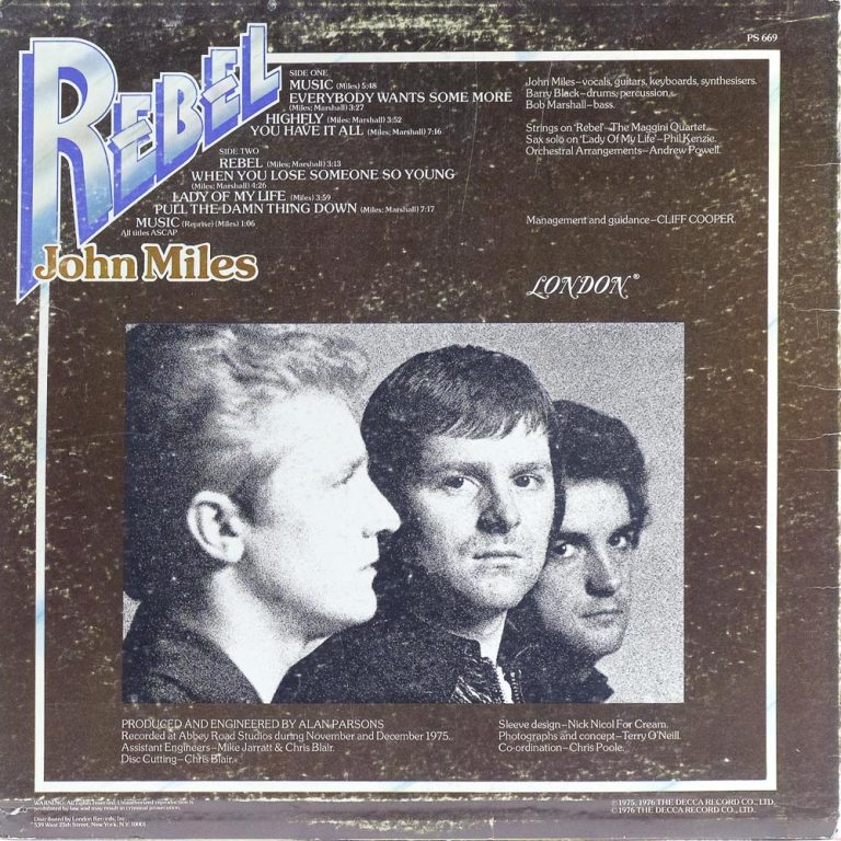 John Miles - Rebel - Raw Music Store