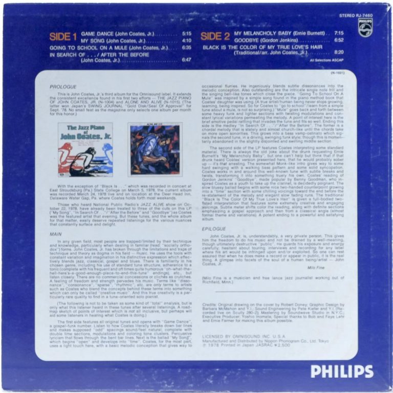 John Coates, Jr - After The Before - Raw Music Store