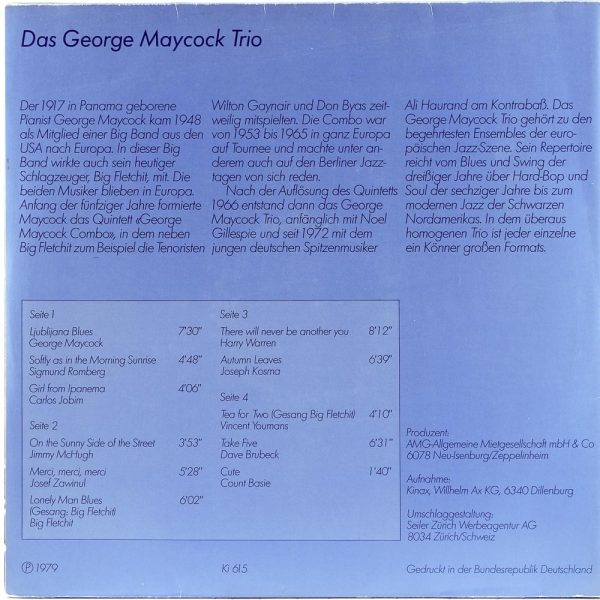 George Maycock Trio - It's Blues Time - Raw Music Store