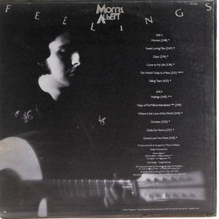 Morris Albert - Feelings - Raw Music Store